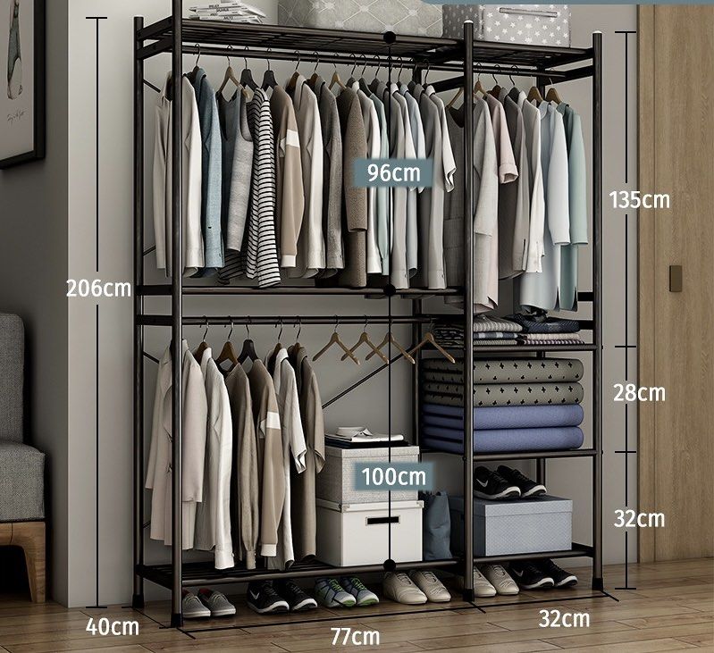 Open wardrobe clothing rack, Furniture & Home Living, Furniture ...