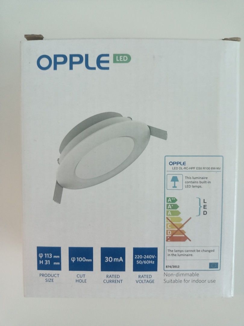 OPPLE LED SLIM DOWNLIGHT 4", TV & Home Appliances, Electrical, Adaptors ...