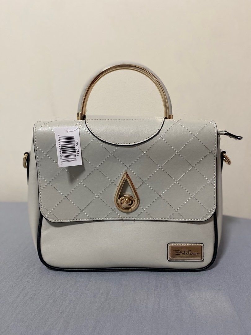 Authentic Belle Russo Off White Crossbody Bag, Women's Fashion, Bags ...