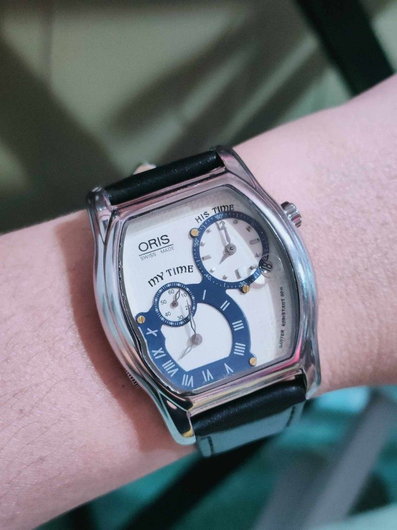 Oris Dual time Japan movement, Women's Fashion, Watches & Accessories ...