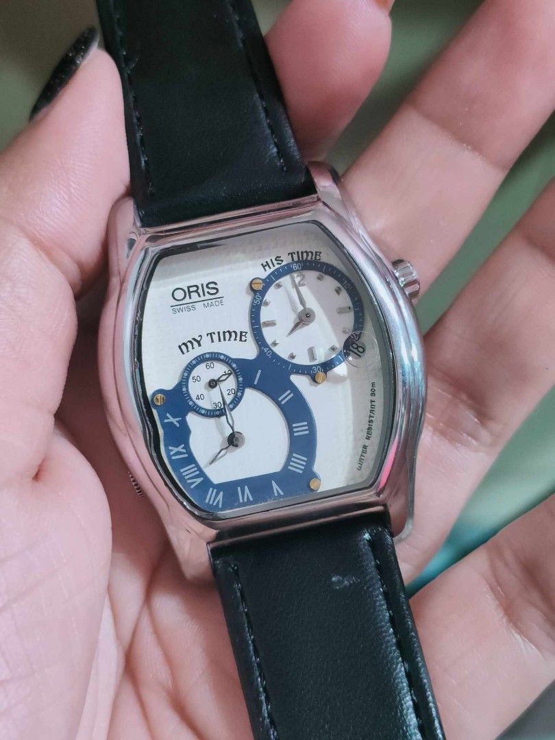 Oris Dual time Japan movement, Women's Fashion, Watches & Accessories ...