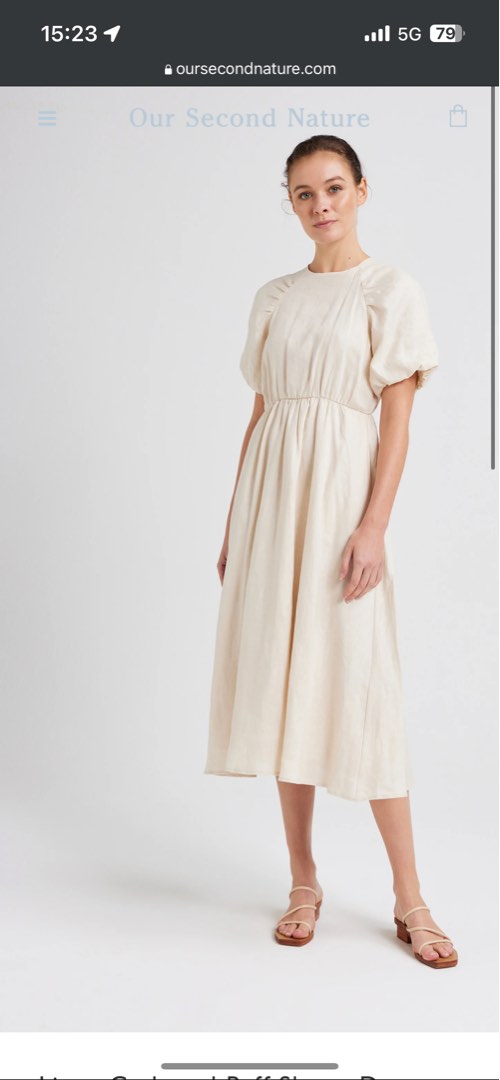 OSN Liner Puffed Sleeve Dress in S, Women's Fashion, Dresses & Sets ...