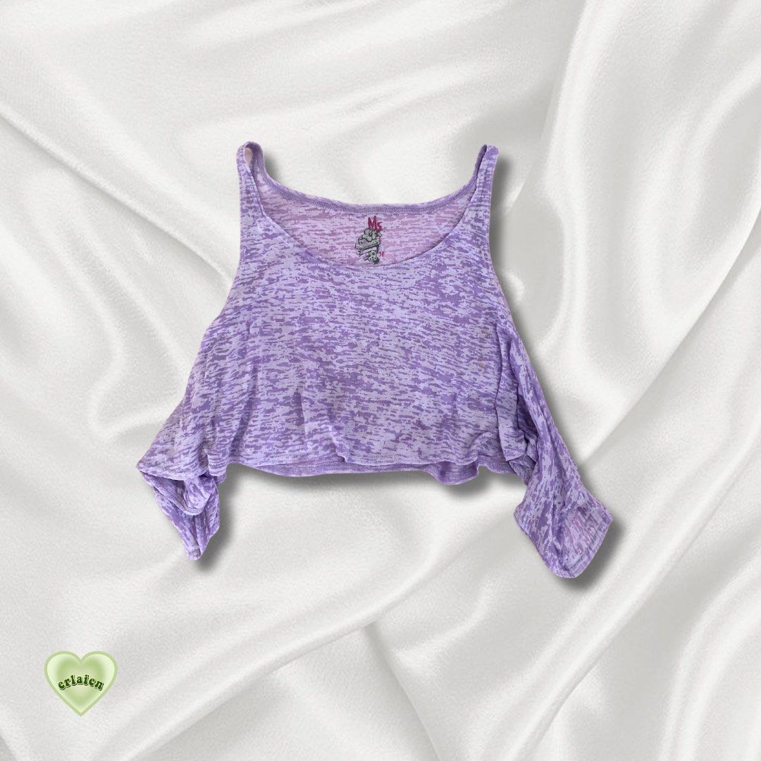 Pastel Purple Cropped top, Women's Fashion, Tops, Blouses on Carousell
