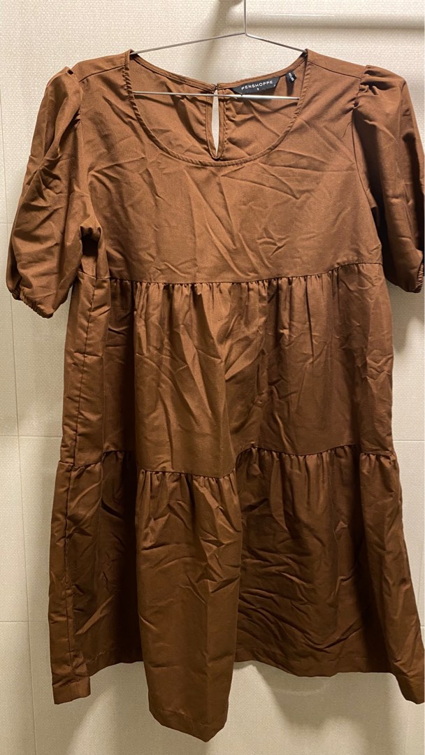 Penshoppe brown dress, Women's Fashion, Dresses & Sets, Dresses on Carousell