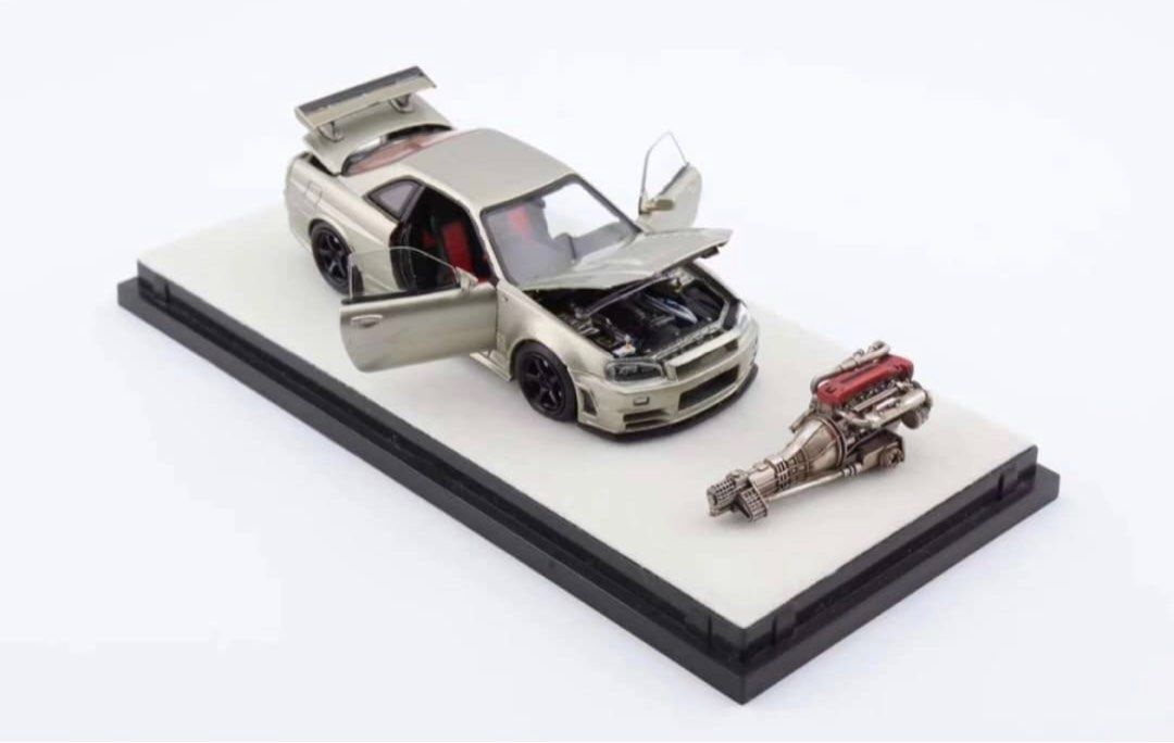 PGM Nissan Skyline GT-R (R34) Nismo Z-Tune Gold - MINI GT POP RACE ...