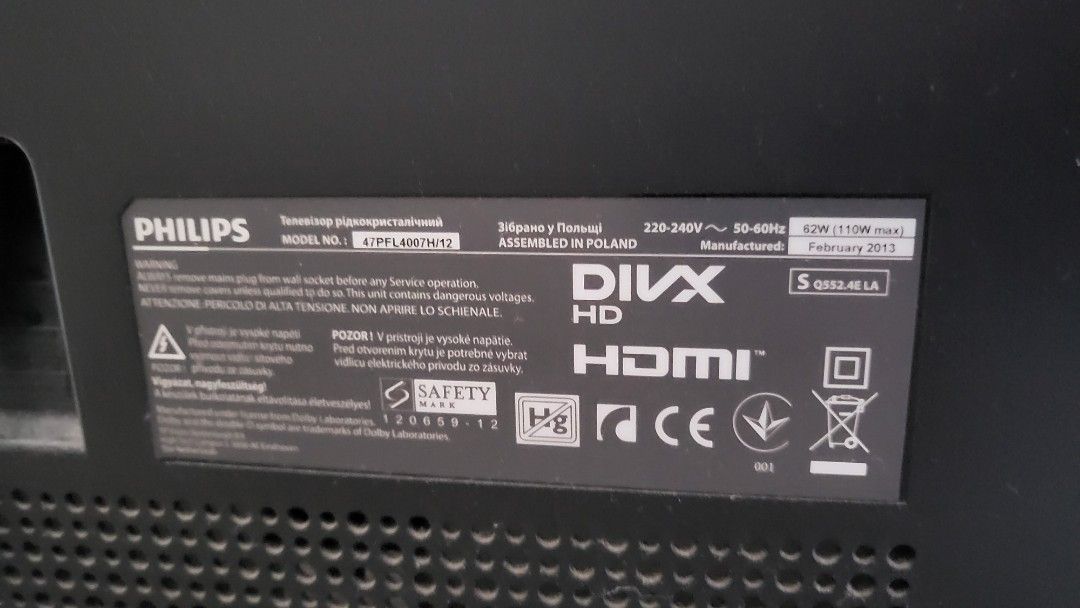 Philips TV 47 inch, TV & Home Appliances, TV & Entertainment, TV on ...