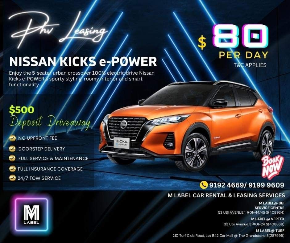 PHV Car Rental - Nissan Kicks e-POWER Hybrid, Cars, Car Rental on Carousell