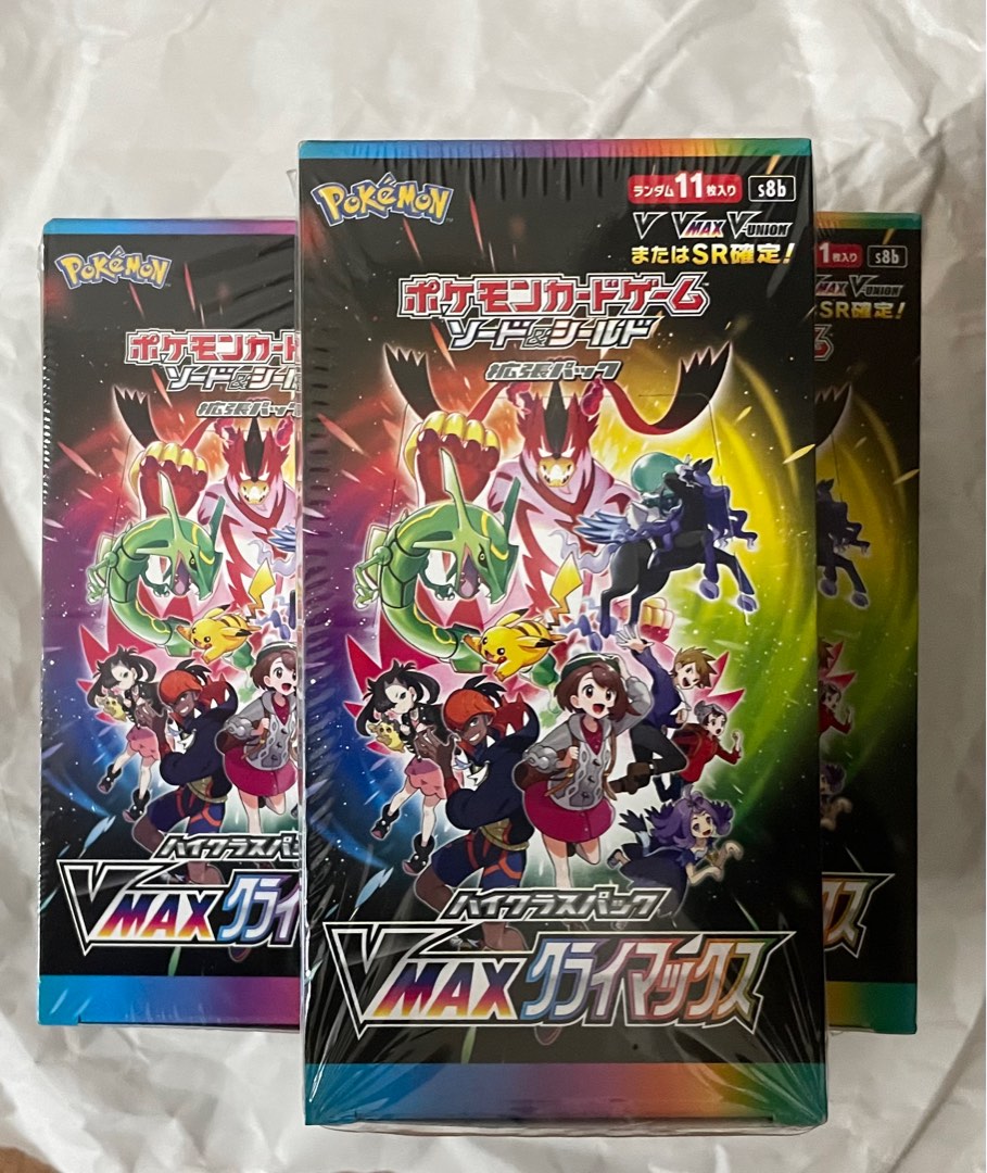 Pokemon Japanese Vmax Climax S8b Booster Box, Hobbies & Toys, Toys & Games on Carousell