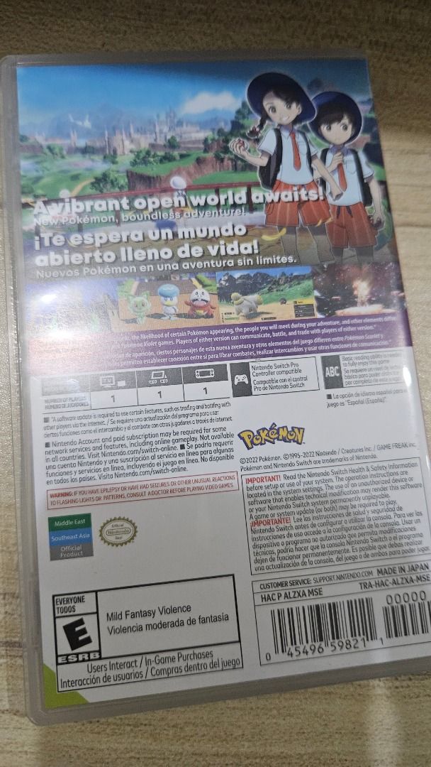 Pokemon Scarlet Switch with Steelbook, Video Gaming, Video Games ...