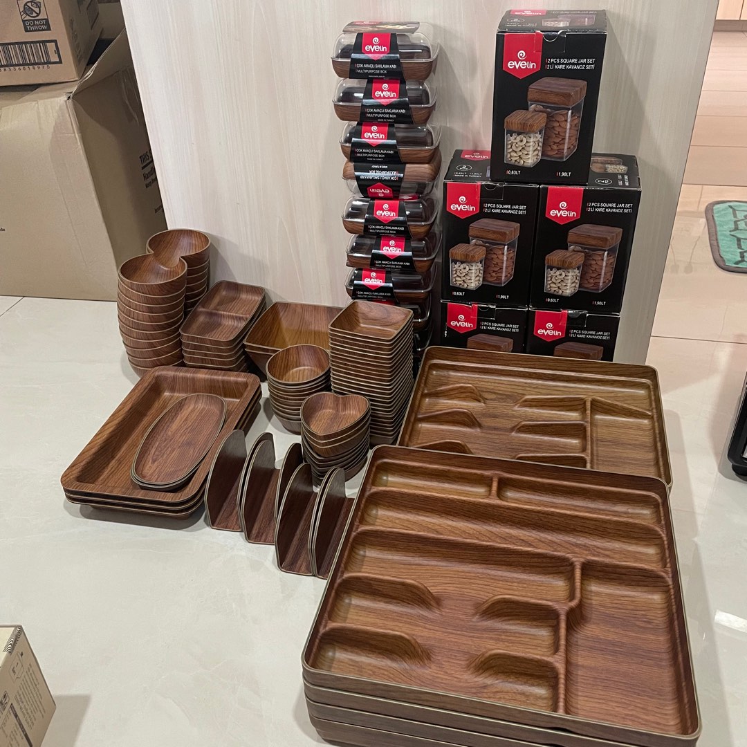 Polystyrene food storage containers, cutlery organiser, Furniture ...