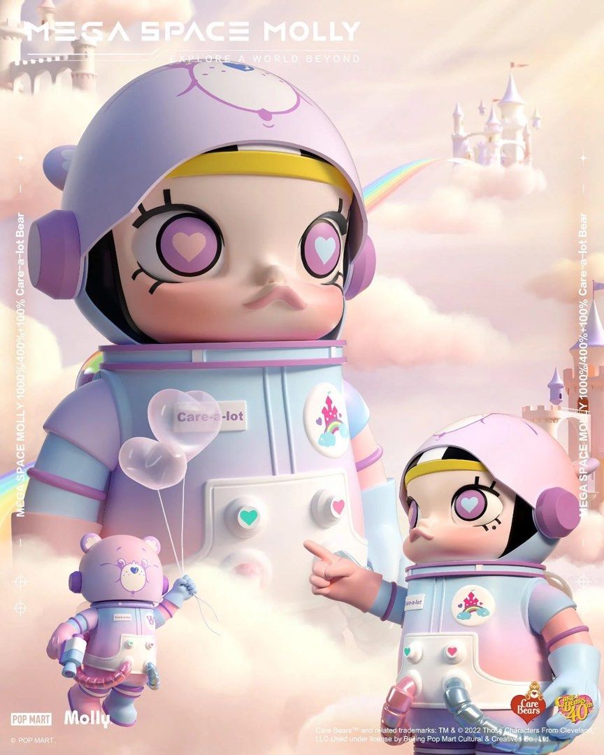 Popmart Molly Care Bear & Share Bear 400%, Hobbies & Toys, Toys & Games on Carousell