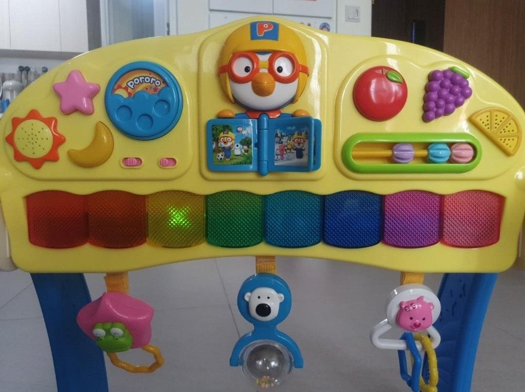 Pororo 3 in 1 Colourful Keyboard with Music & Lights, Babies & Kids ...