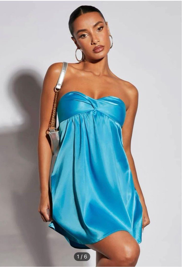 Powerpuff girls bubbles inspired satin dress and ribbon, Women's ...