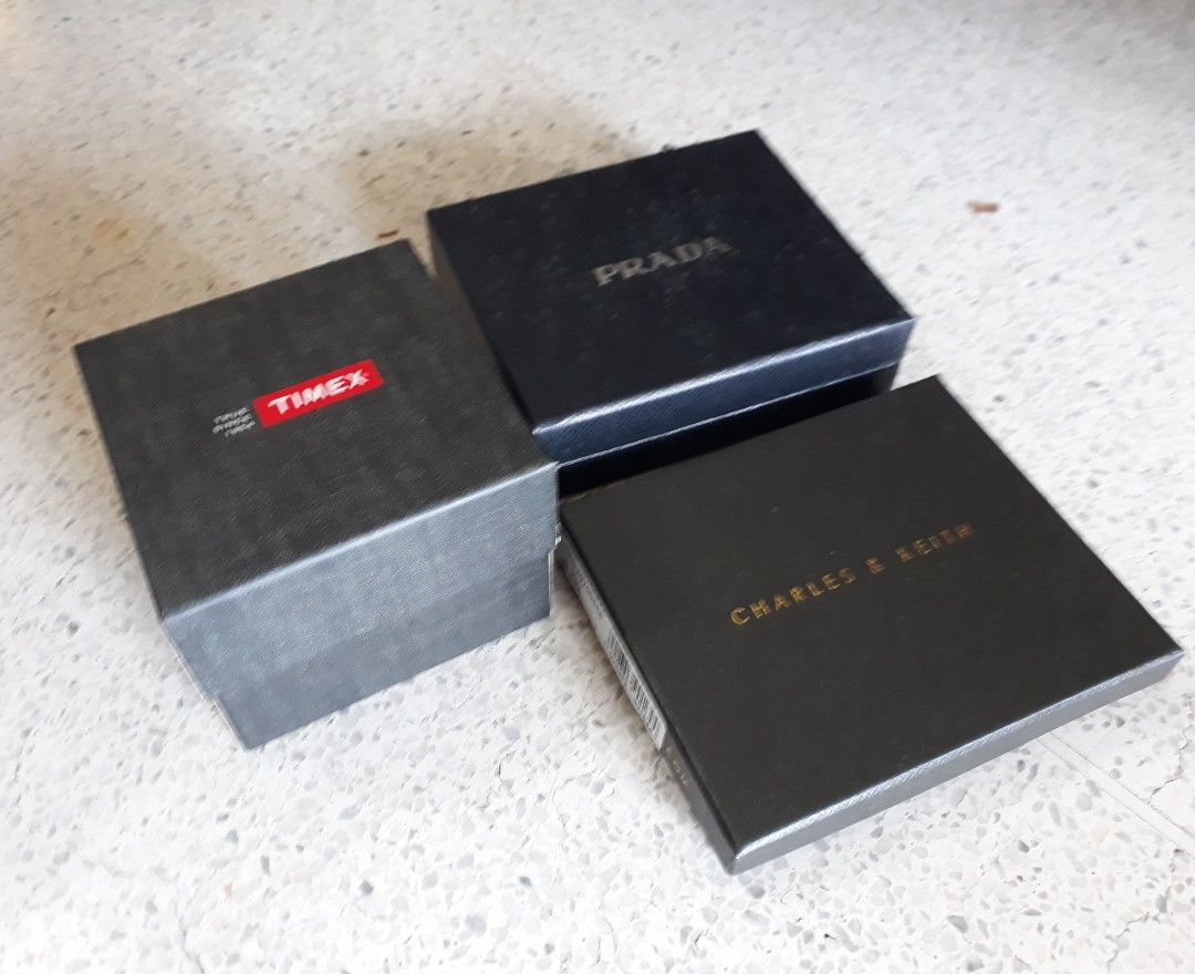 Prada, Timex, Charles & Keith boxes., Men's Fashion, Watches ...