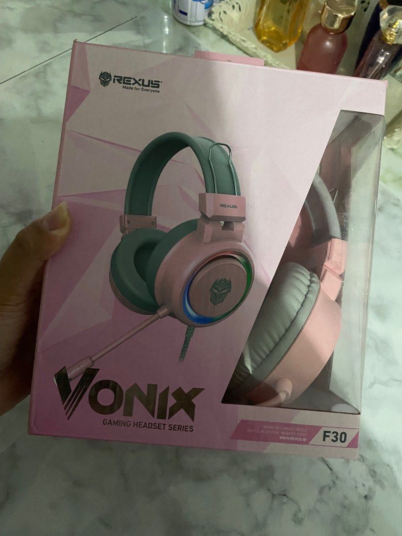 (PRELOVED) Rexus Vonix F30 Headset Gaming Pink Splitter (Nego ...