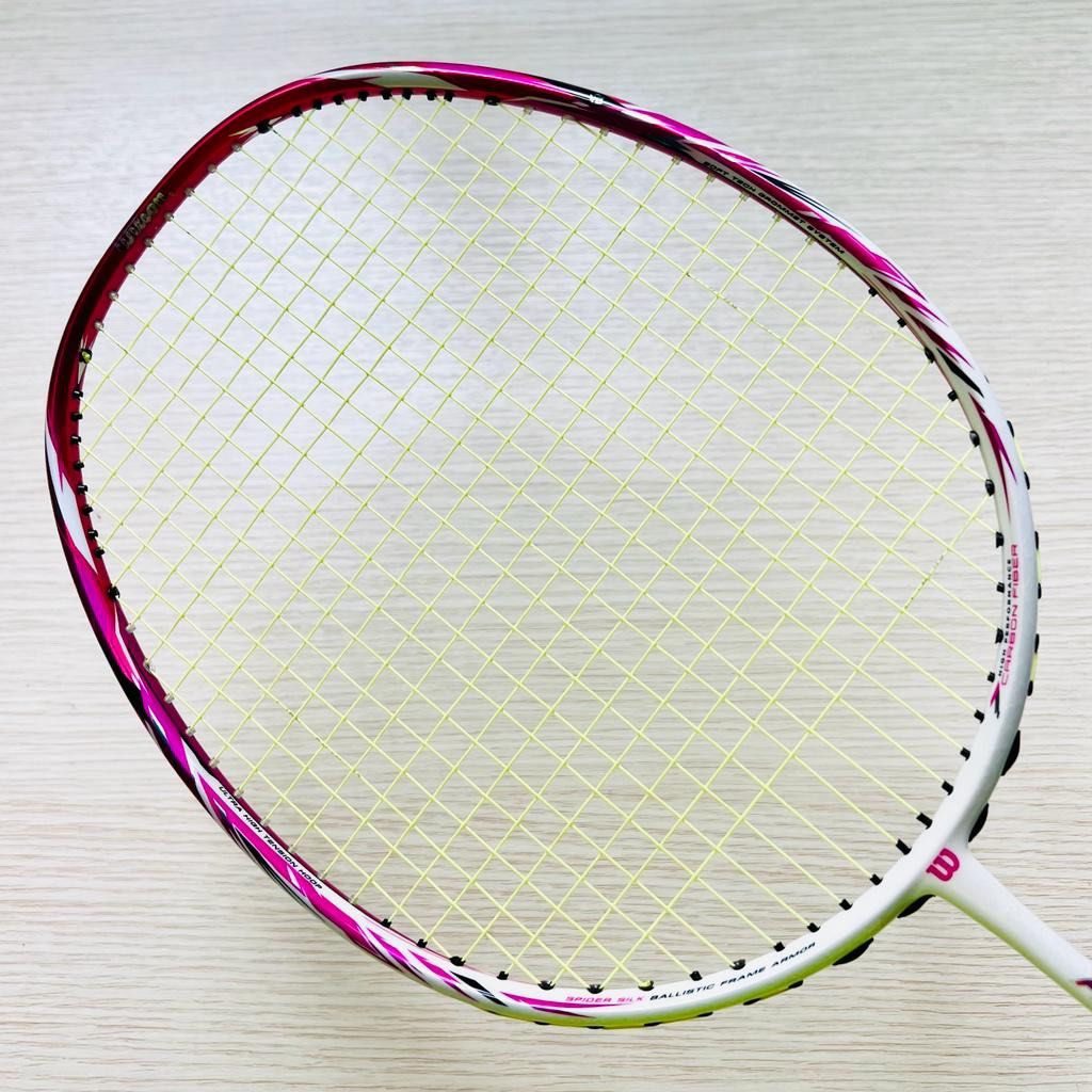 Pristine Condition Wilson Fierce CX9000J Cherry Blossom 5U G5 Badminton ...