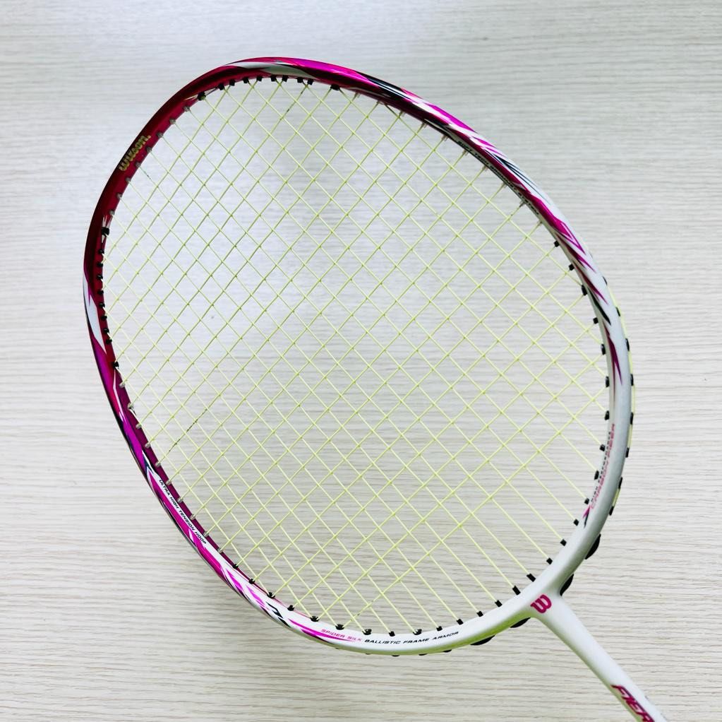 Pristine Condition Wilson Fierce CX9000J Cherry Blossom 5U G5 Badminton ...