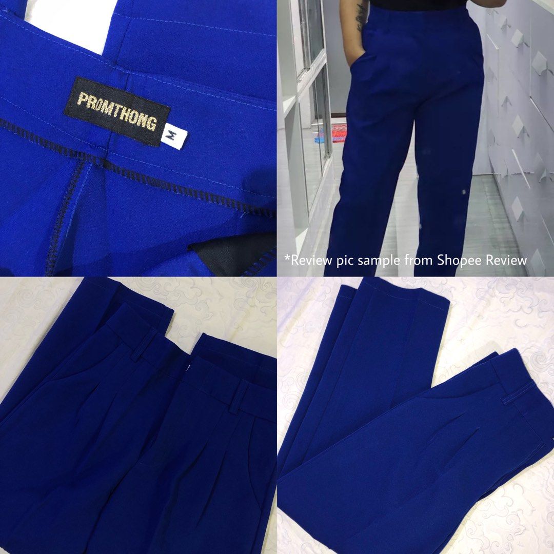 M PromThong Royal Blue Slacks pants , Women's Fashion, Bottoms, Other ...