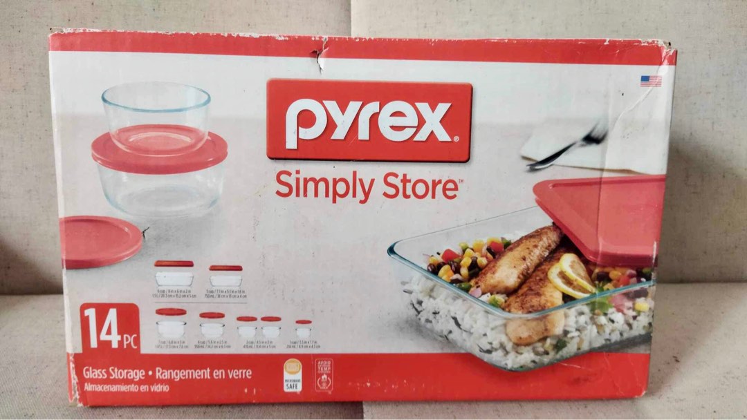 Pyrex Glass Storage Set, Furniture & Home Living, Kitchenware ...