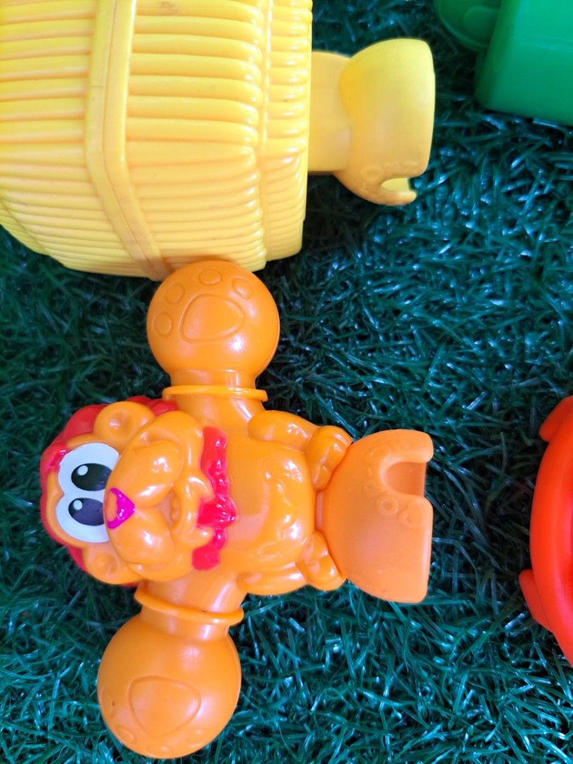 Rare Fisher price Pop-Onz Building System Pop N' Stack Blocks with bag ...