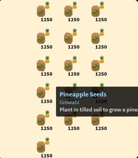Roblox Islands Pineapple Seed 500pcs, Video Gaming, Gaming Accessories ...