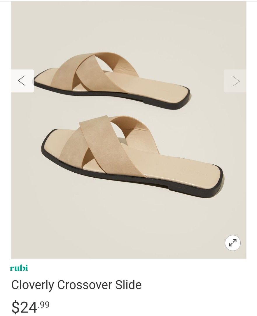 Rubi Cloverly Crossover Slide / Sandals, Women's Fashion, Footwear ...