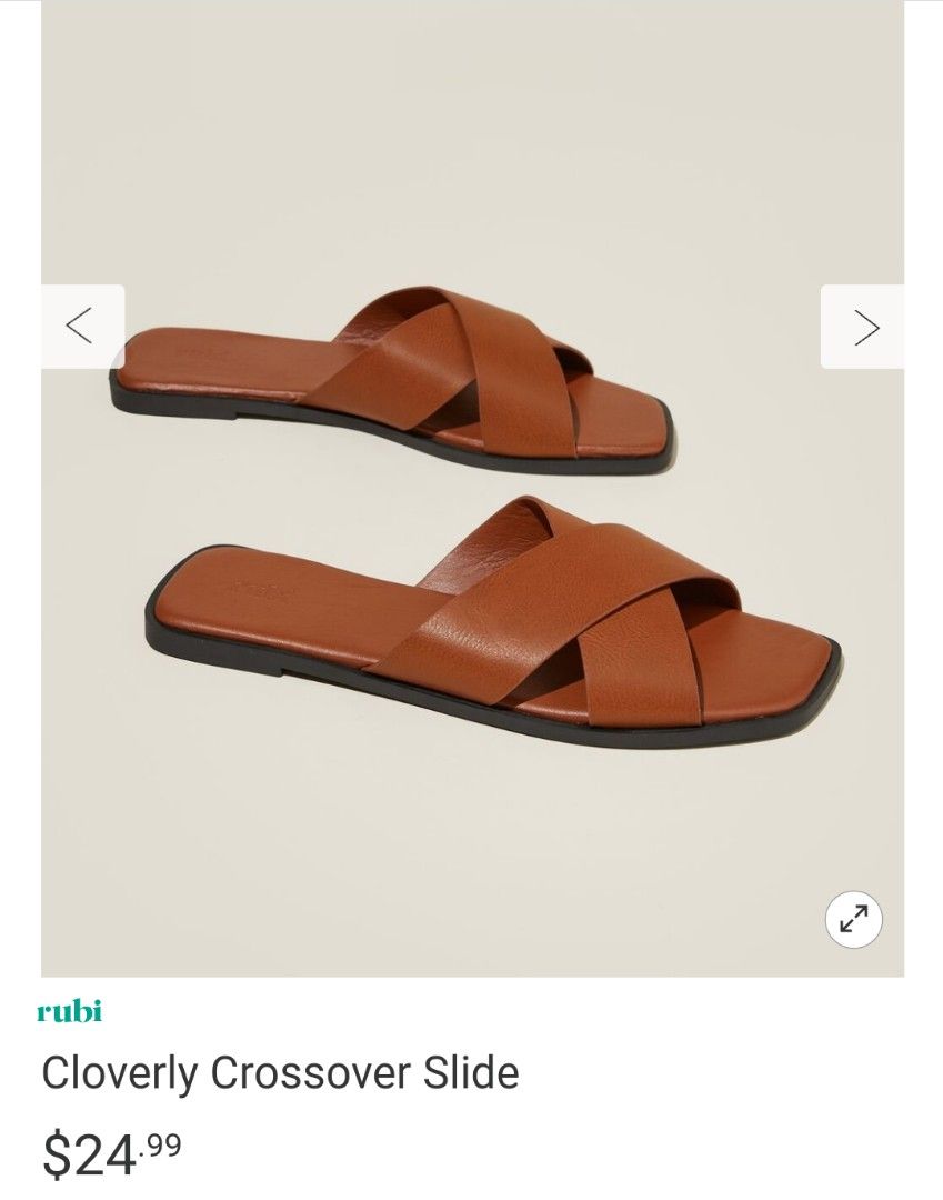 Rubi Cloverly Crossover Slide / Sandals, Women's Fashion, Footwear ...