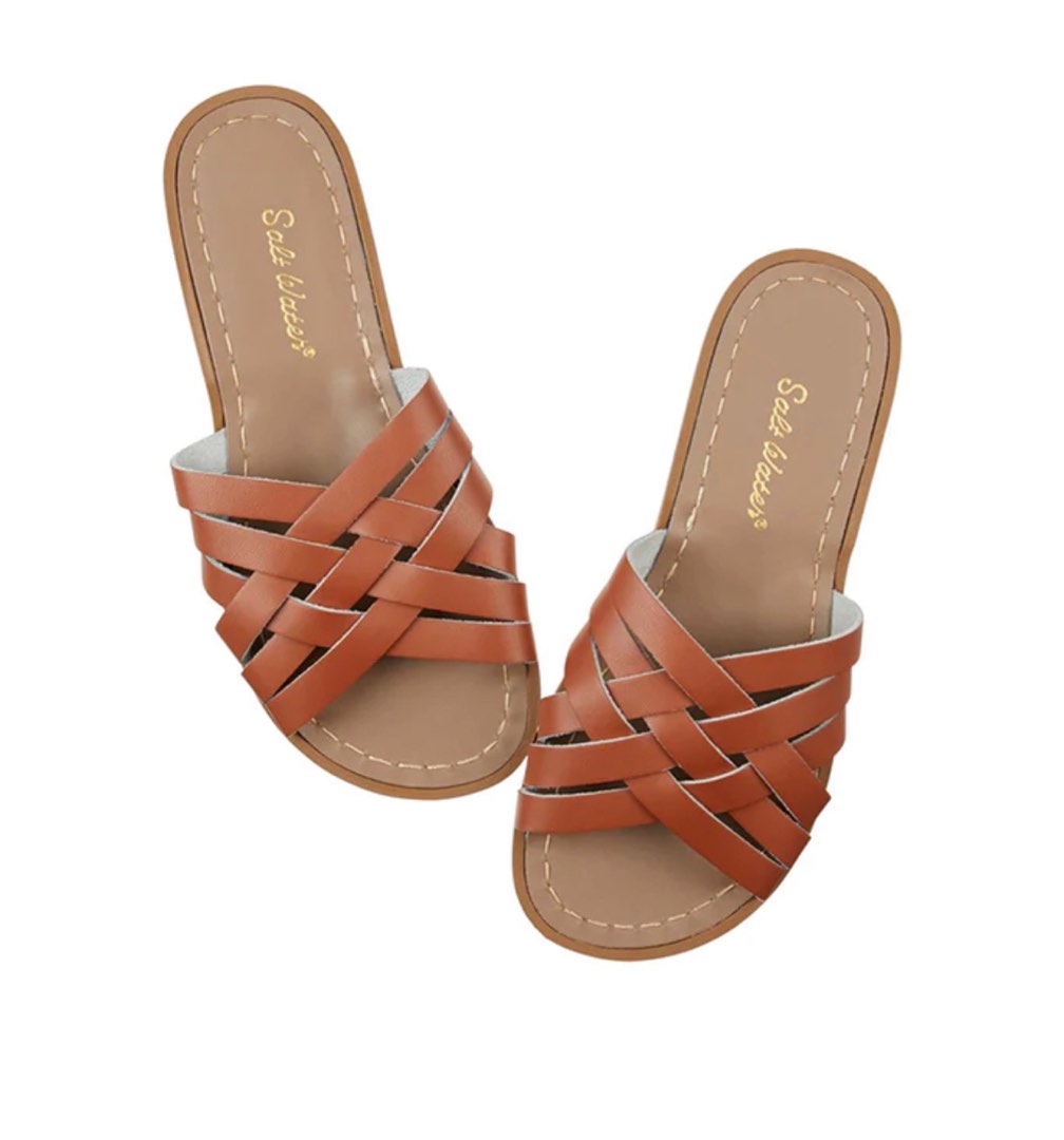 SALTWATER RETRO SLIDES, Women's Fashion, Footwear, Sandals on Carousell