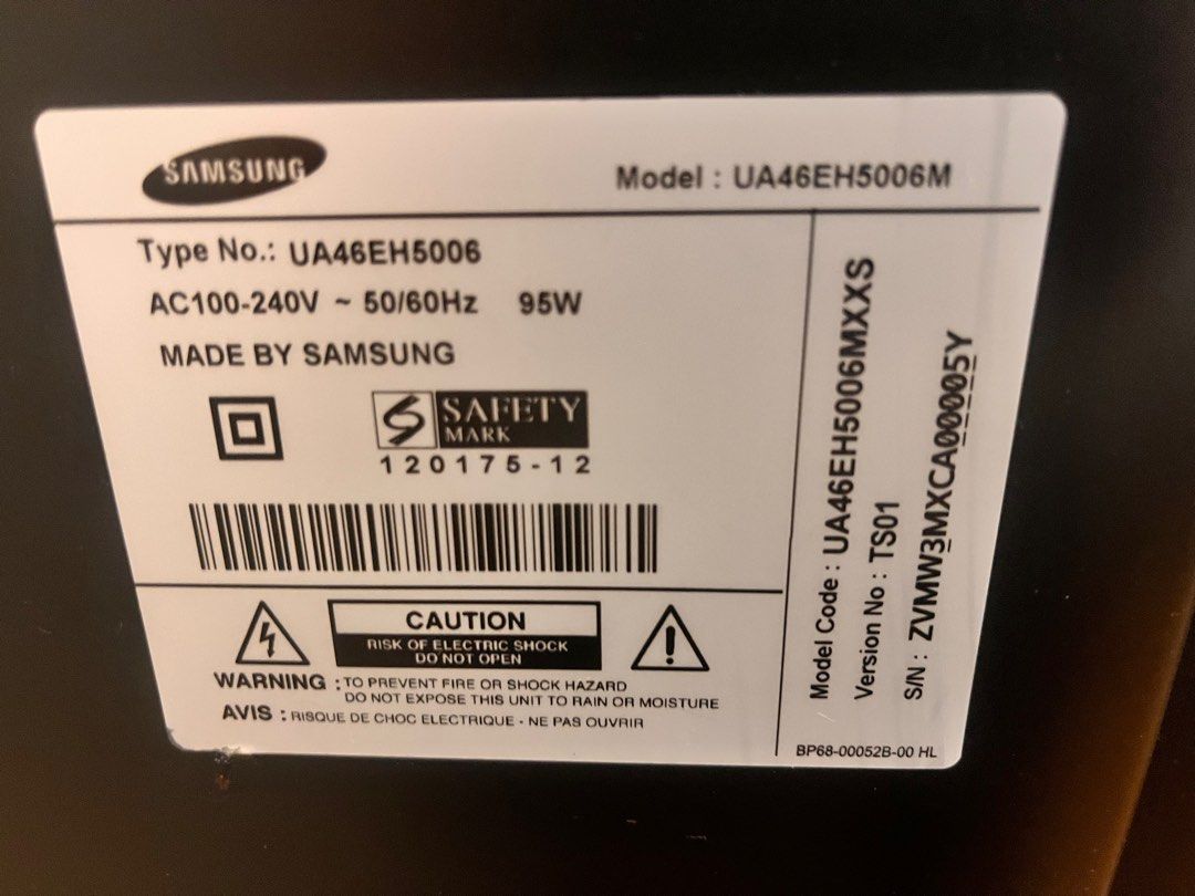 Samsung 46 inch LED Smart TV UA46EH5006, TV & Home Appliances, TV ...