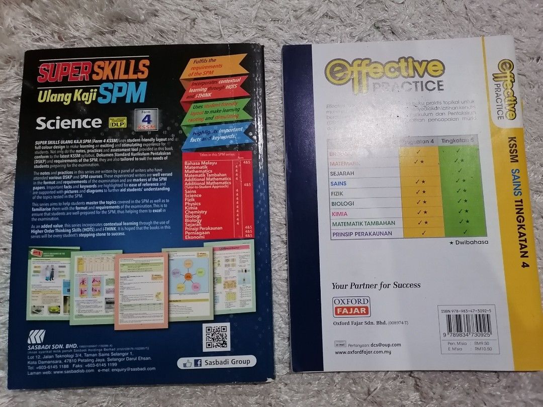 SCIENCE COMBO SET SPM FORM 4(Reference & exercise book), Hobbies & Toys ...
