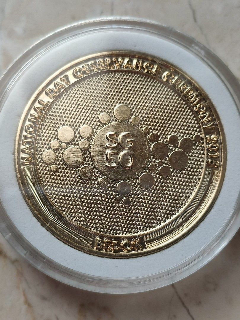 SG50 Gold coin 50 years of Nation Building, Hobbies & Toys, Memorabilia ...