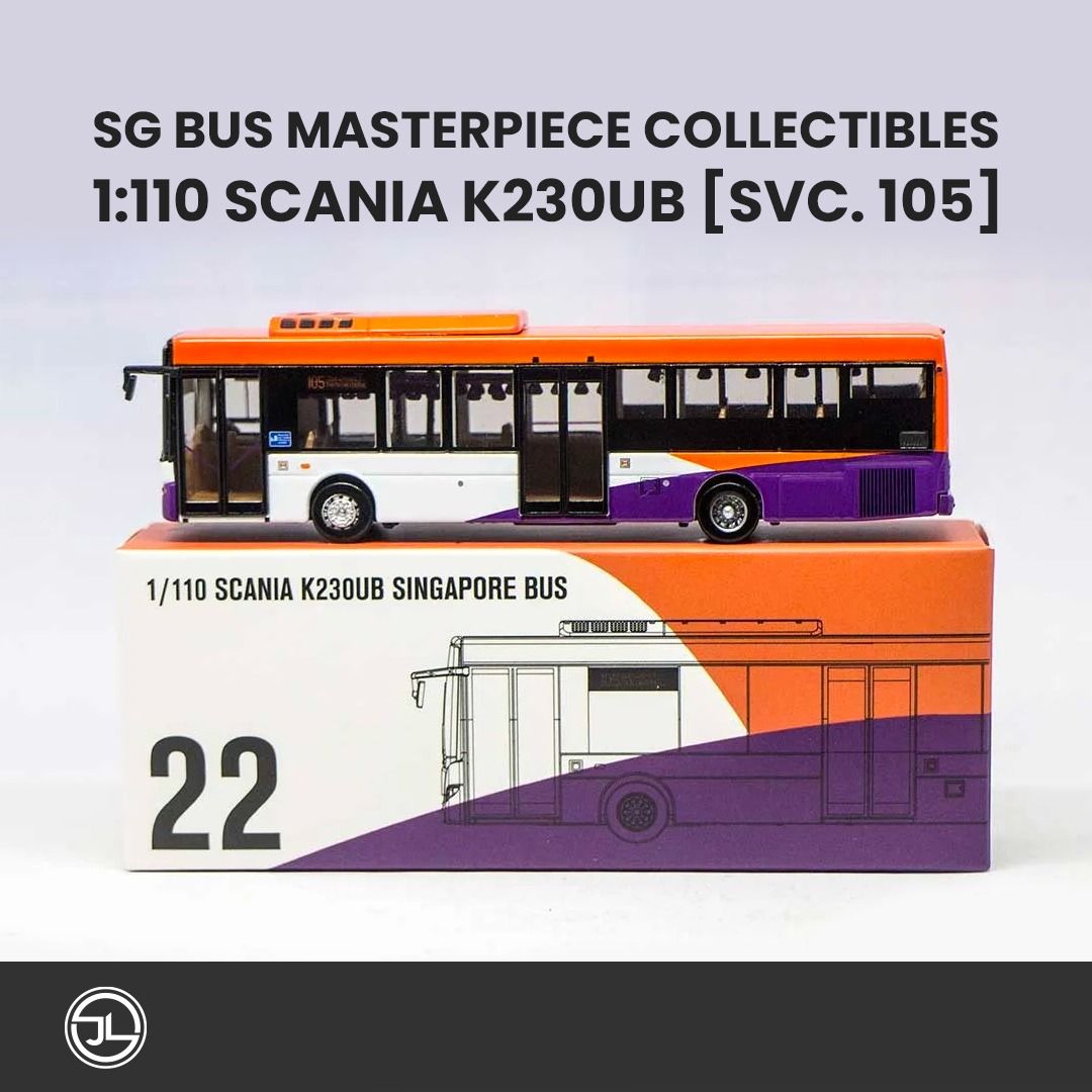 SG BUS Masterpiece Collectibles 1:110 Scania K230UB [Svc. 105], Hobbies ...