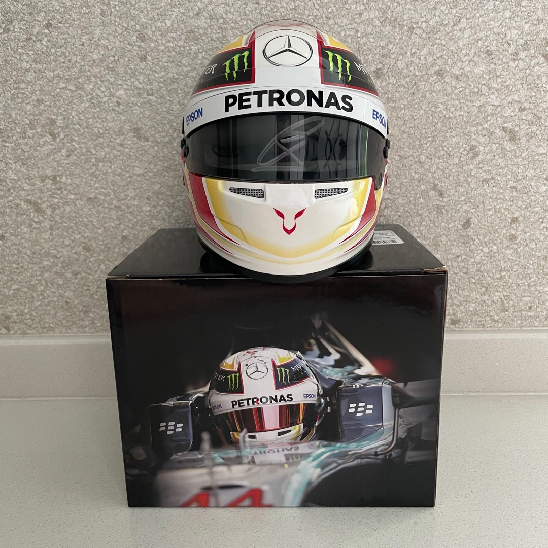 [Signed Helmet] Lewis Hamilton 2015 Signed 1/2 Scale Formula 1 Helmet ...