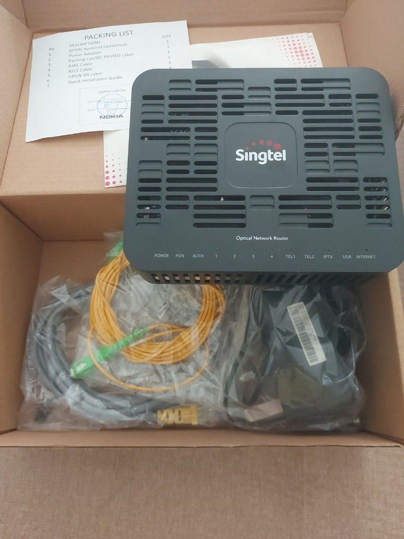 Singtel Optical Network Router, Computers & Tech, Parts & Accessories ...