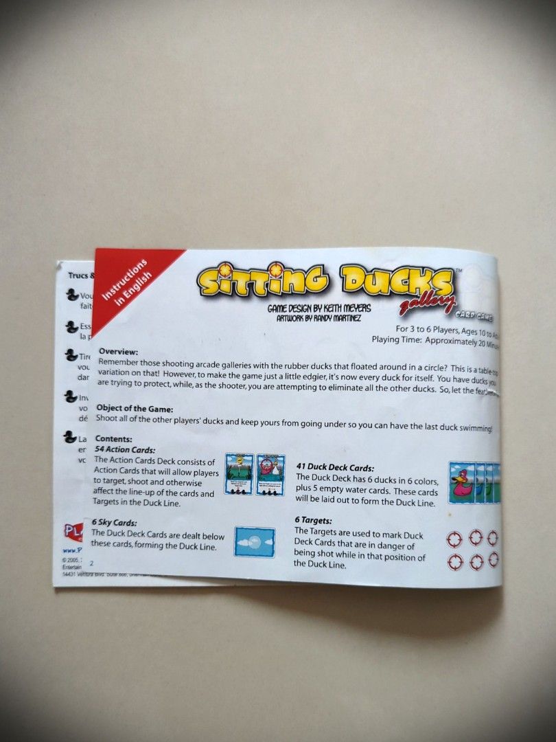 Sitting Ducks Card Game, Hobbies & Toys, Toys & Games on Carousell
