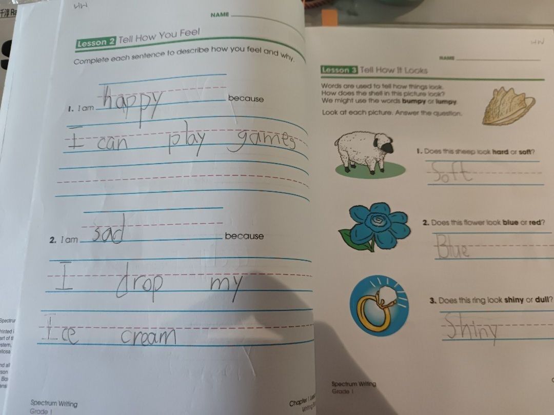 Spectrum Writing Grade 1, Reading Grade1, 興趣及遊戲, 書本 & 文具, 教科書 - Carousell