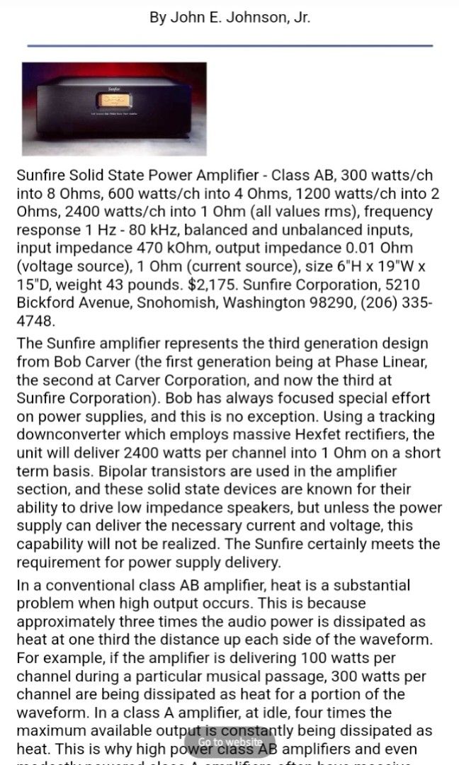 sunfire power amplifier, Audio, Soundbars, Speakers & Amplifiers on Carousell