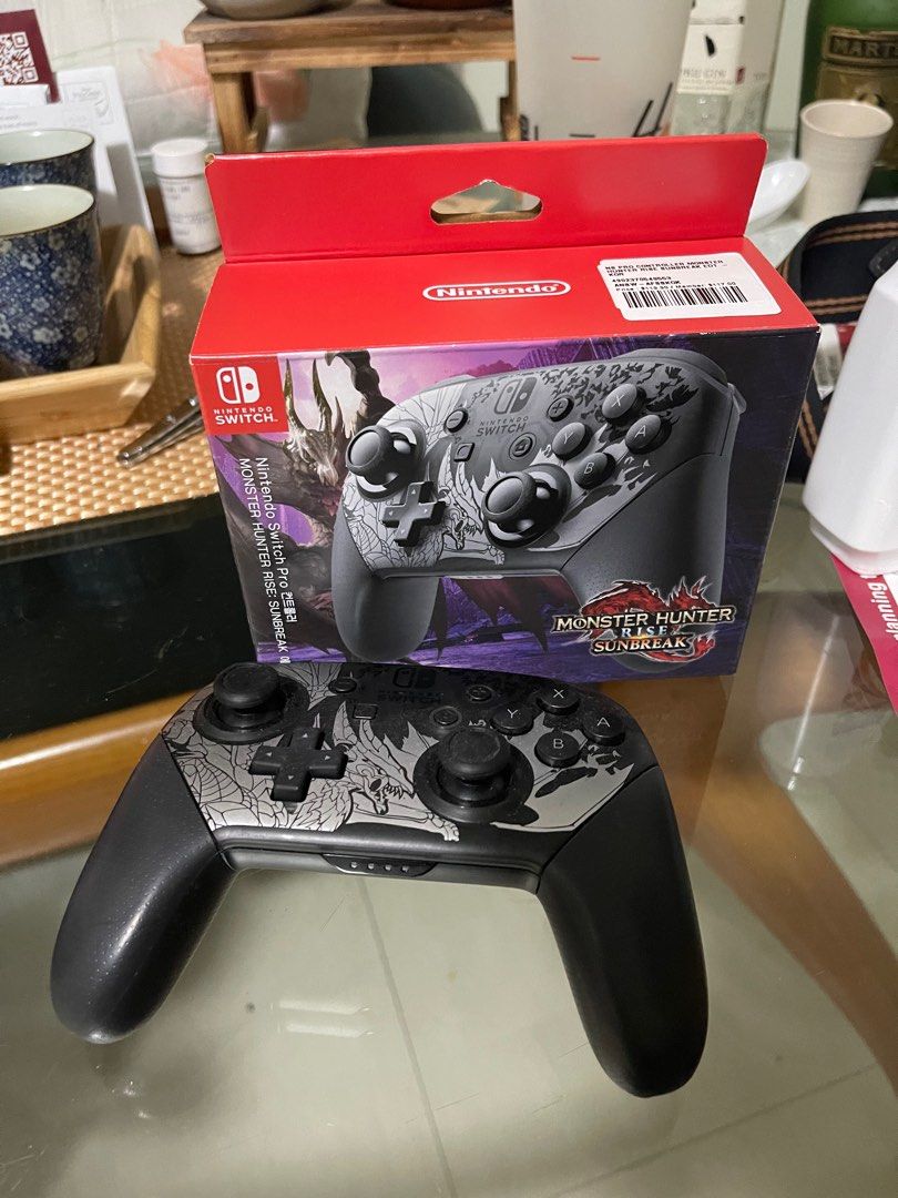 Switch pro monster hunter sun rise controller, Video Gaming, Gaming ...