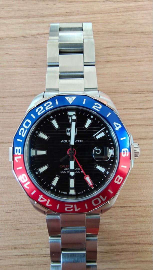 TAG Heuer Aquaracer Pepsi WAY201F Calibre 7 GMT, Luxury, Watches on ...