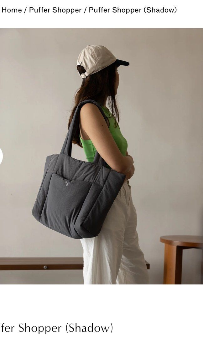 The paper bunny puffer shopper in shadow, Women's Fashion, Bags & Wallets, Shoulder Bags on ...