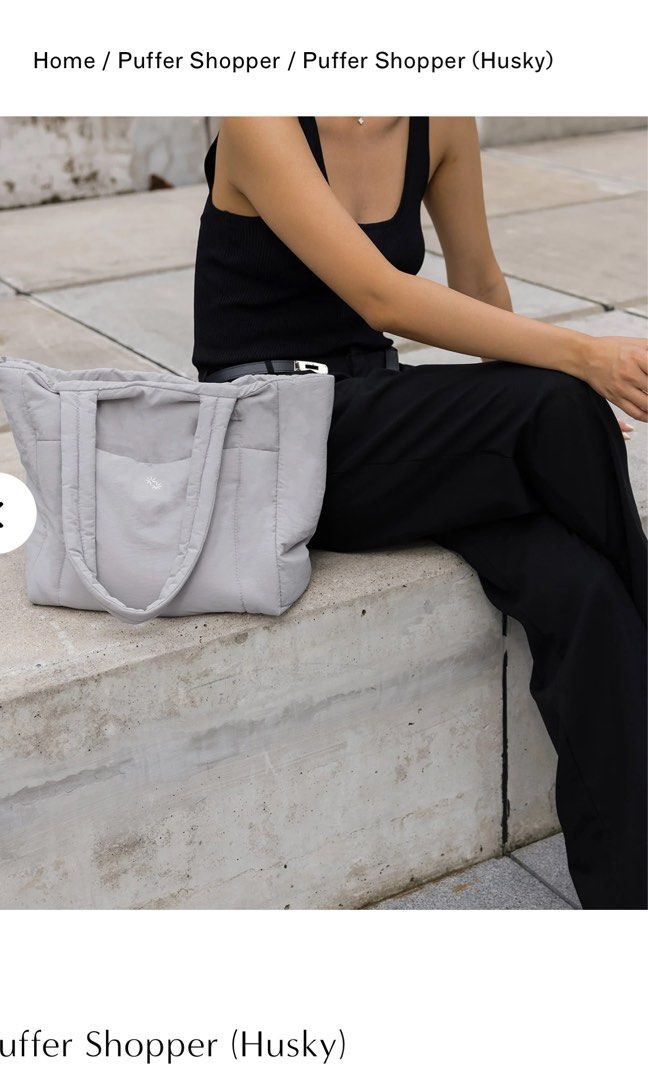 The paper bunny puffer shopper in shadow, Women's Fashion, Bags & Wallets, Shoulder Bags on ...