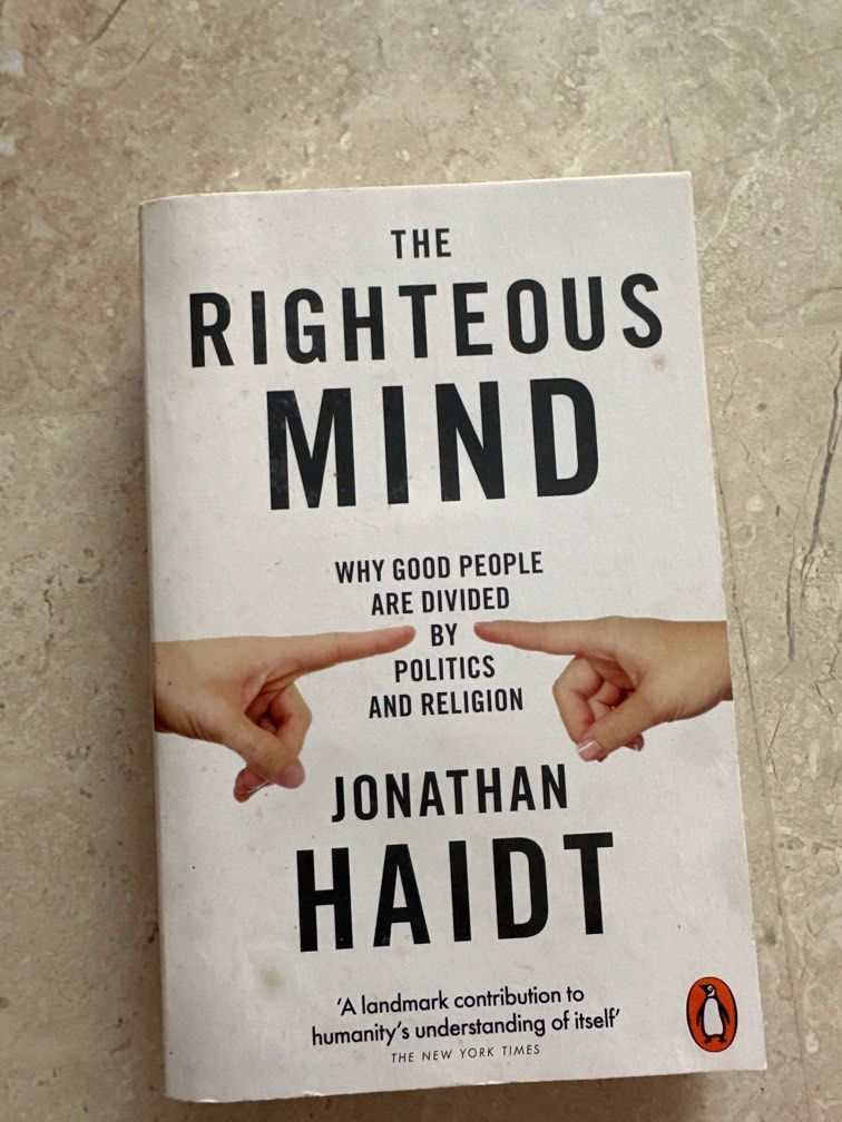 The Righteous Mind by Jonathan Haidt, Hobbies & Toys, Books & Magazines ...