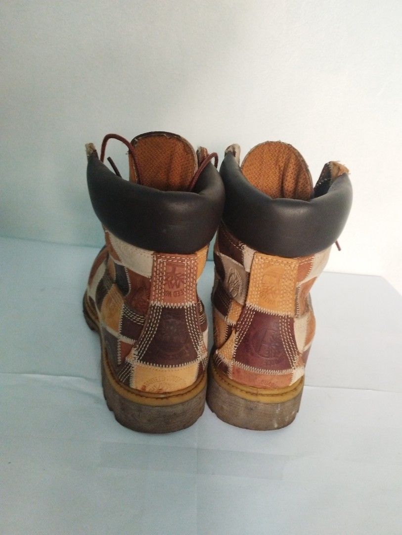 Timberland patch work boots, Men's Fashion, Footwear, Boots on Carousell