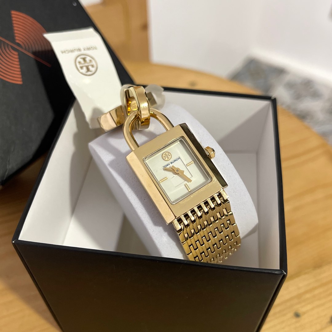 Tory Burch Surrey Yellow Gold Tone Watch, Luxury, Watches on Carousell