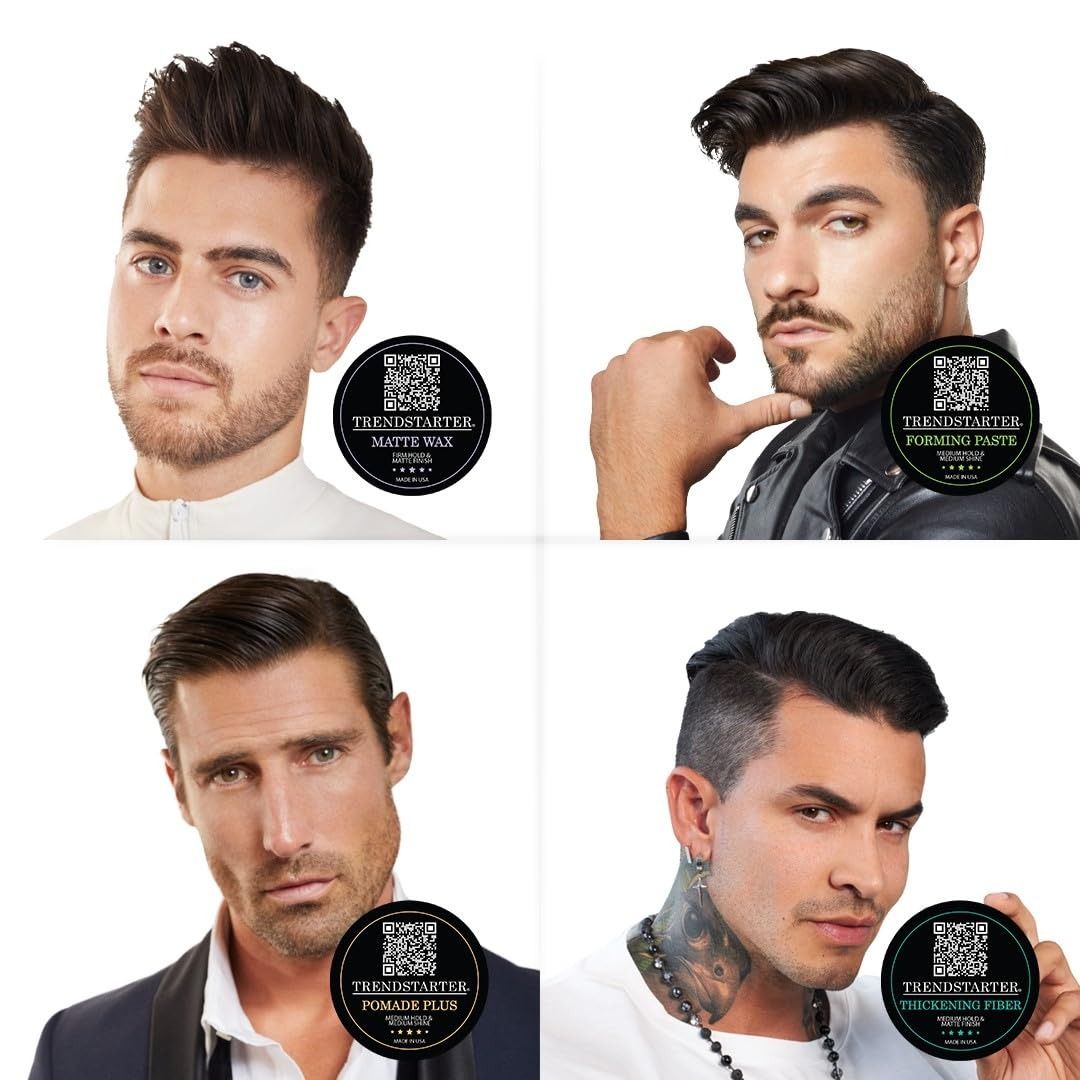 TRENDSTARTER - Men's Premium Hair Styling Sample Pack (28g - Four 7g Samples), Beauty & Personal ...