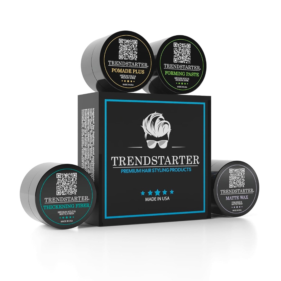TRENDSTARTER - Men's Premium Hair Styling Sample Pack (28g - Four 7g ...