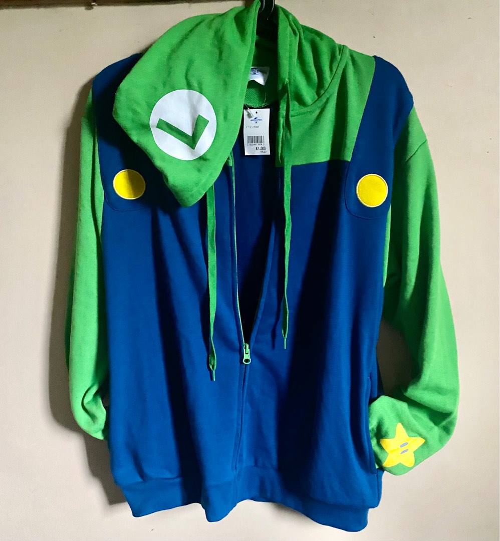 Universal Studios - Super Nintendo World - Luigi Character Hoodie Zip ...