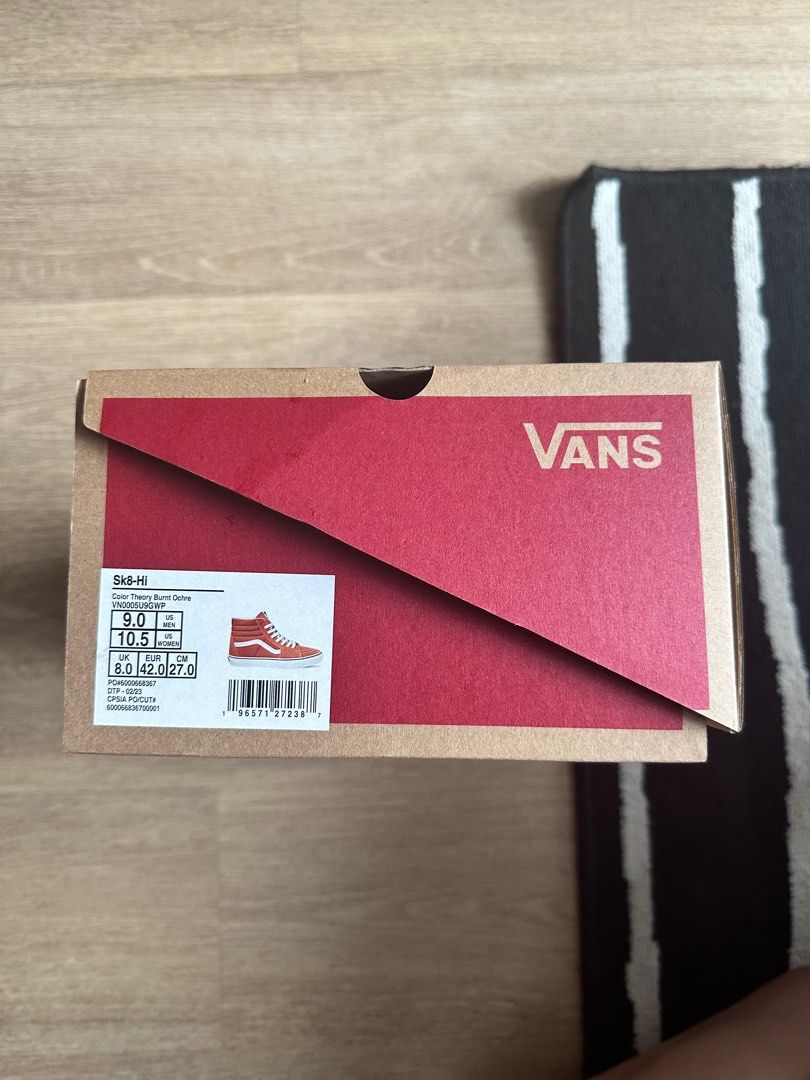 Vans Color Theory Sk8-Hi Sneakers Orange, Men's Fashion, Footwear ...