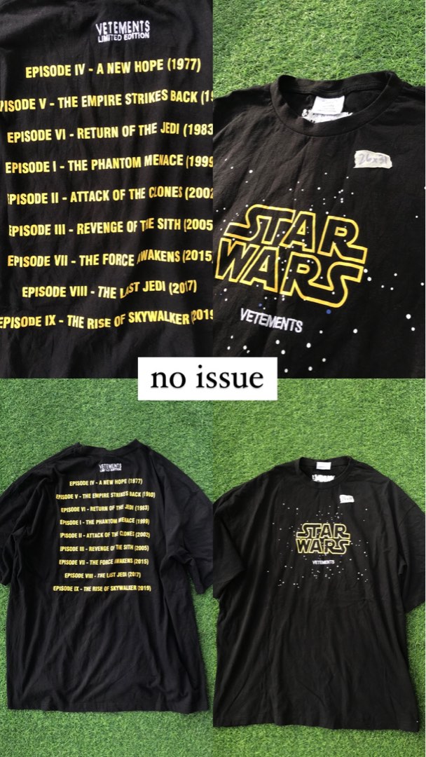 VETEMENTS x STAR WARS (CHAPTER), Men's Fashion, Tops & Sets, Tshirts ...