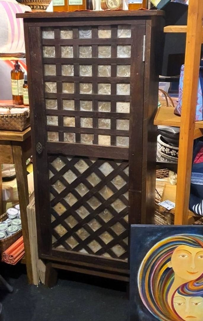 Beautiful capiz cabinet made of authentic old capiz window and wood ...